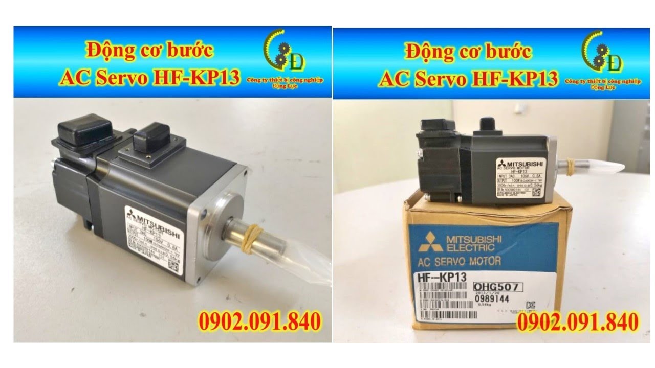 HF-KP13 động cơ AC Servo Motor Mitsubishi nhập khẩu chính hãng - YouTube