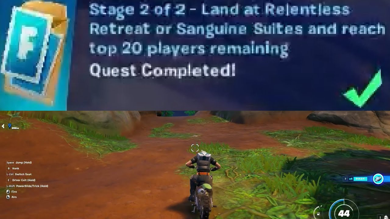 Land at Relentless Retreat or Sanguine Suites and raech top 20 players ...