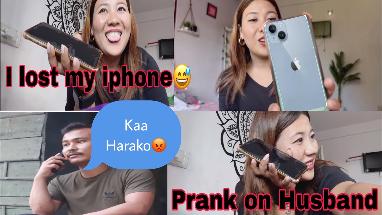 LOST MY NEW IPHONE😱/ Prank on Husband😂🤪/ Phone call prank😂/ His ...