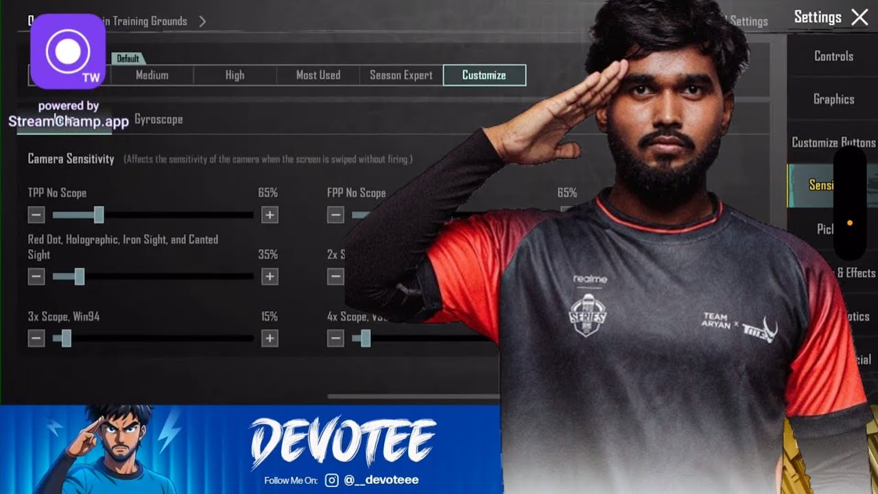 Devotee BGMI Sensitivity Code 🔥 | EWC Qualified Player | Team Aryan | No Recoil Setup! - YouTube