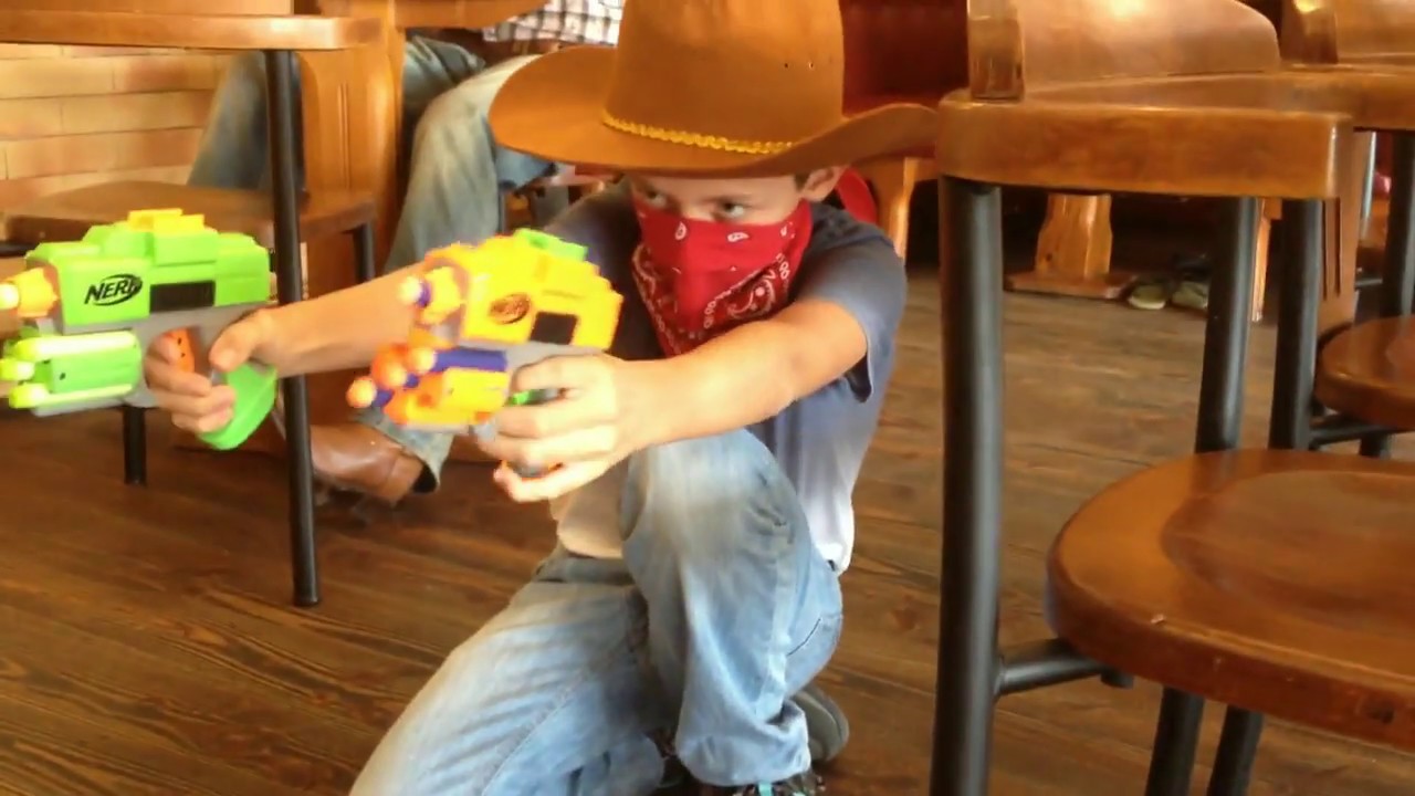 Western Nerf Battle - YouTube