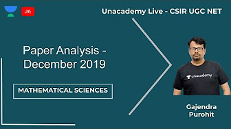 CSIR NET Mathematics Lectures By Gajendra Purohit - YouTube