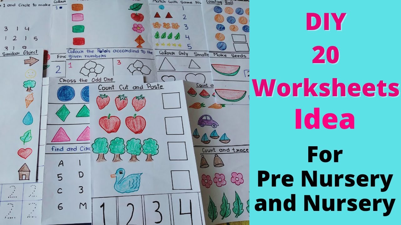DIY Daily Practice Math Worksheets /Nursery Class Teaching/Nursery Math ...