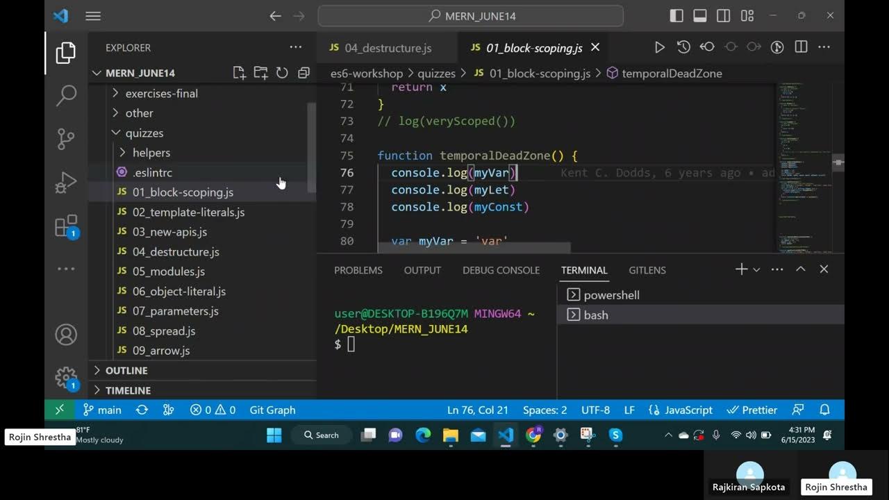 Class 1 Destructuring - YouTube