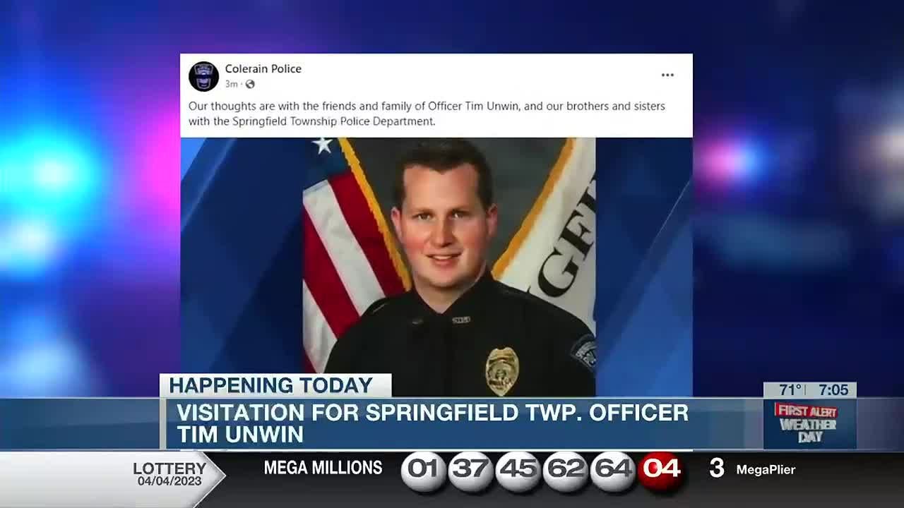 Visitation for Springfield Township Officer Tim Unwin - YouTube