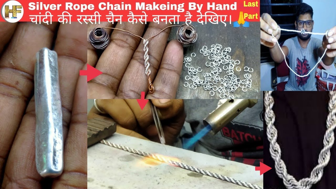 Silver Rope Chain Makeing by Hand.चाँदी की रस्सी चेन। Last part - YouTube
