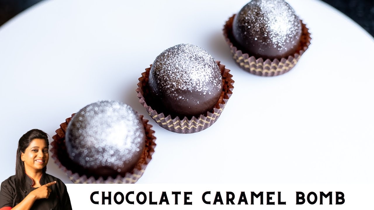 Chocolate Caramel Bomb | Center Filled Caramel Chocolate | - YouTube