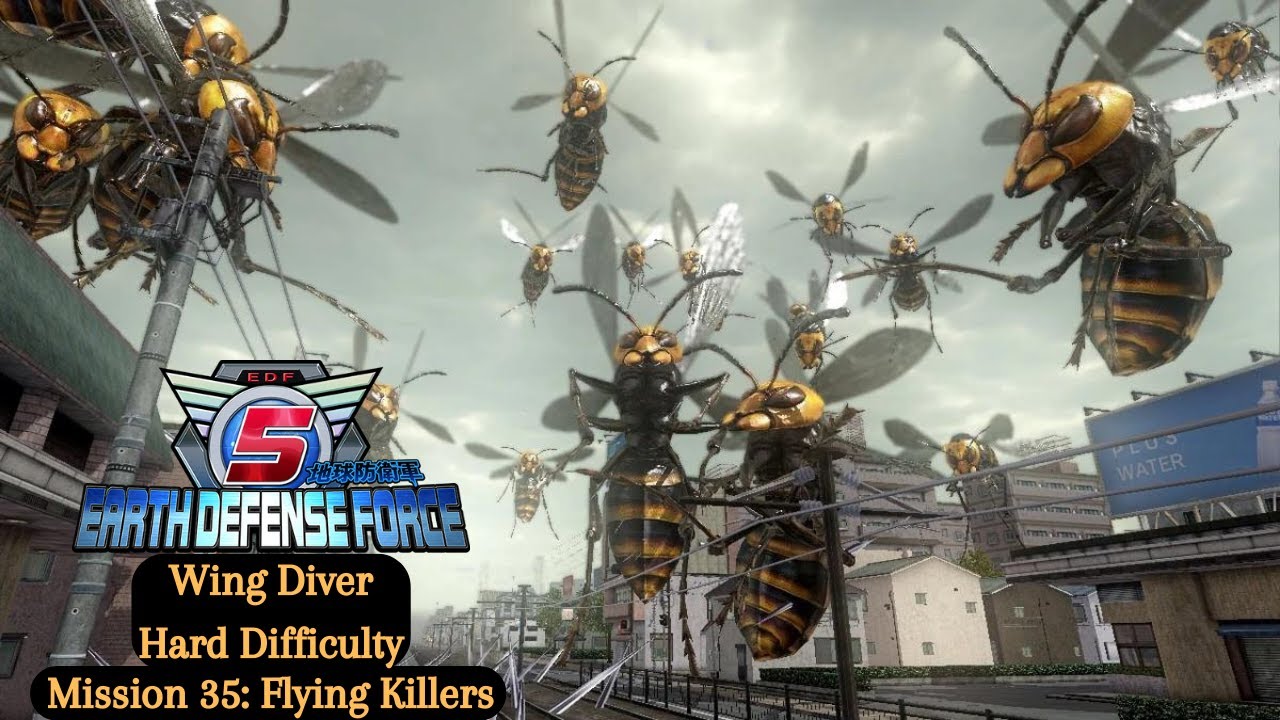 Earth Defense Force 5 Wing Diver Hard Playthrough Mission 35 (NO ...