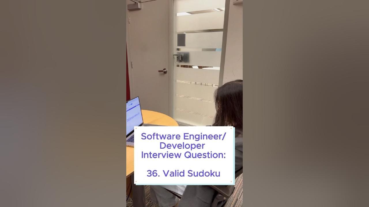 Software Engineer/Developer Interview Question: 36. Valid Sudoku - YouTube
