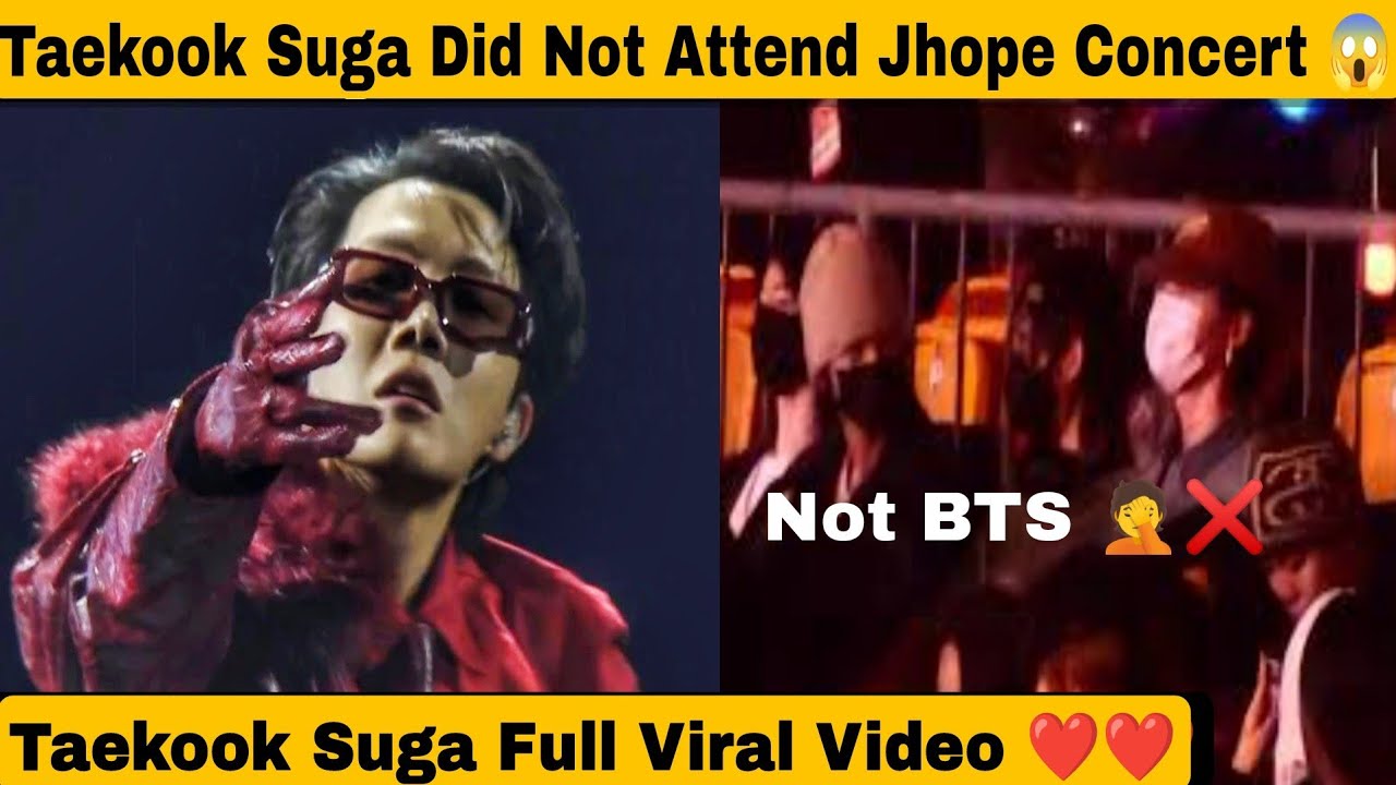 Taekook Suga Did Not Attend Jhope Concert 😱 Taekook Suga Full Viral ...