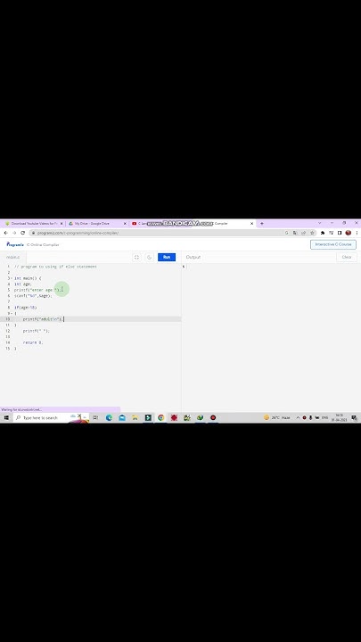 Using If Else In C Language Coding Technical Cprogram Code Clanguage Youtube