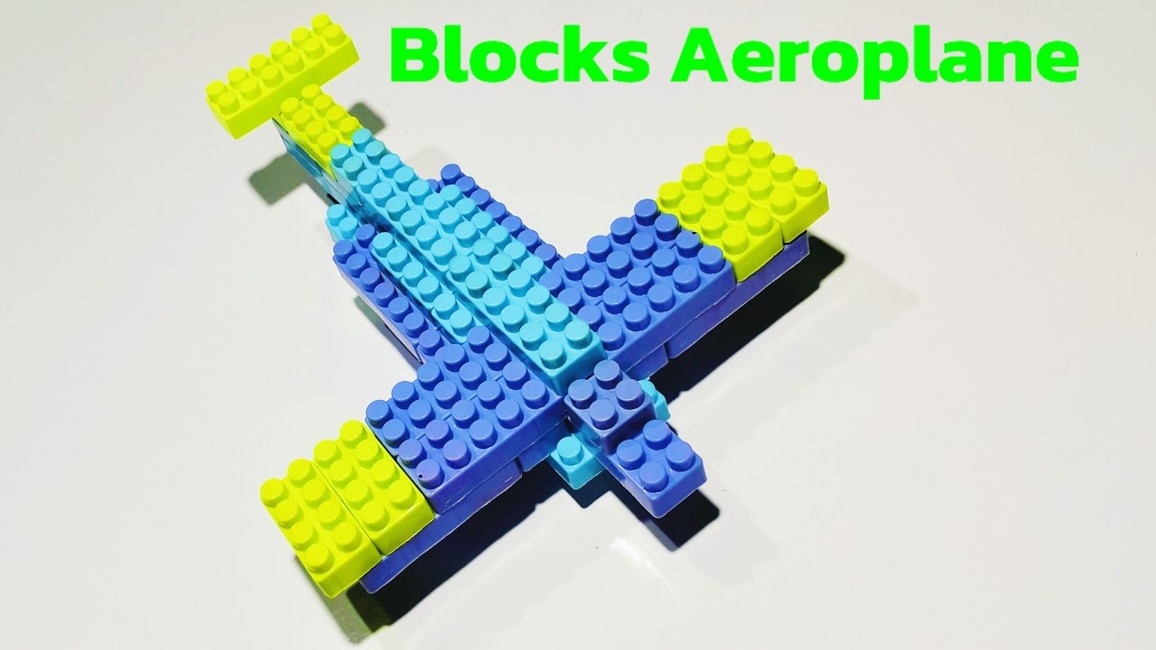 How to make an Aeroplane with Building Blocks Aeroplane Building Blocks ...
