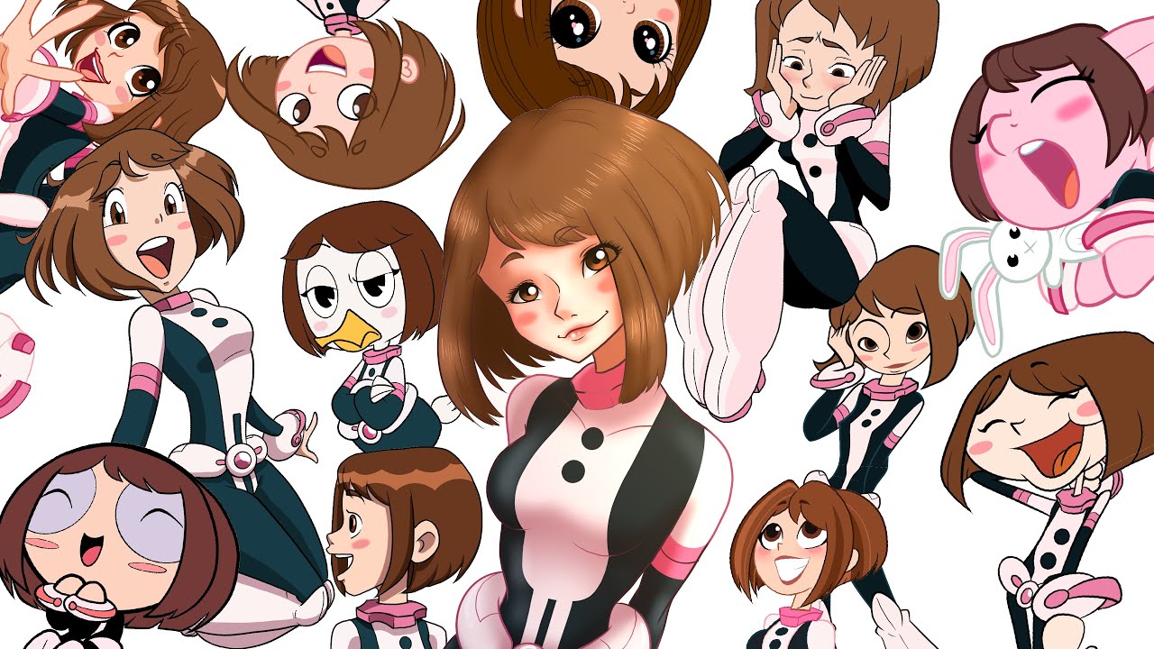 Uravity 20 Art Styles Challenge - My Hero Academia - YouTube