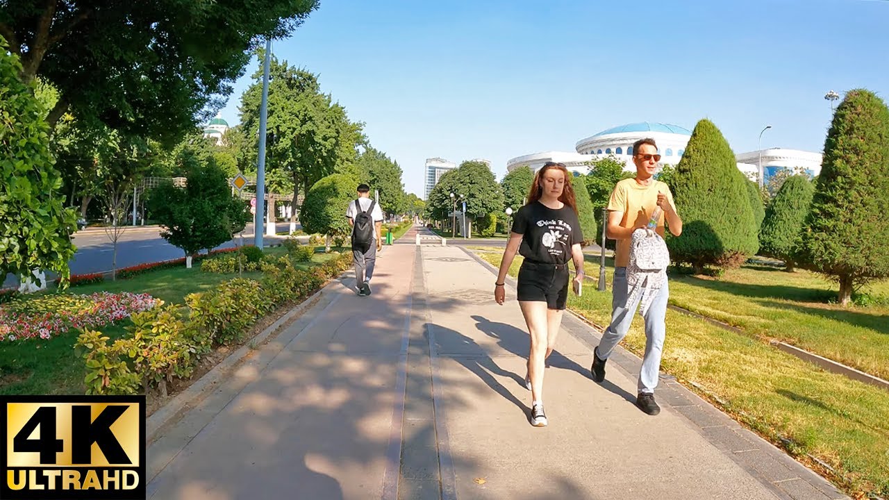 Walking Tour in Sunny Tashkent City - Uzbekistan 🇺🇿 - YouTube