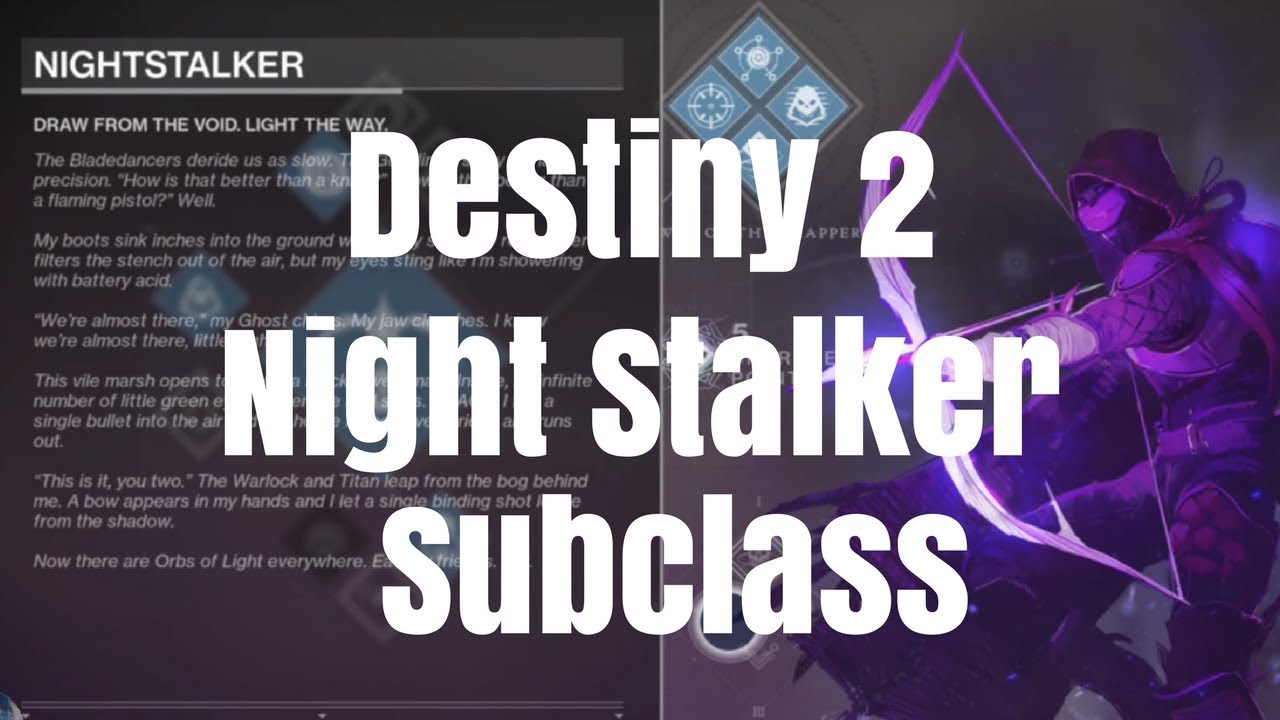 Destiny 2 Gameplay 2017- Hunter NightStalker Sub Class - YouTube