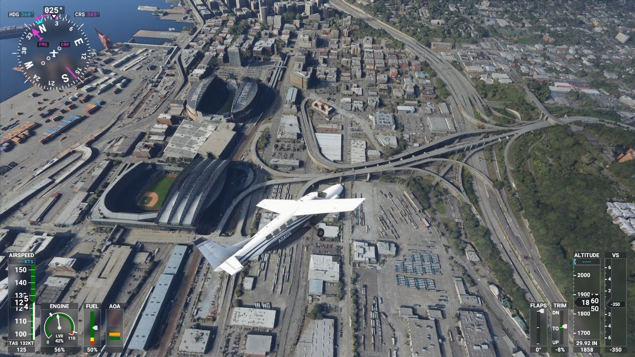 Microsoft Flight Simulator - Seattle & Space Needle - YouTube