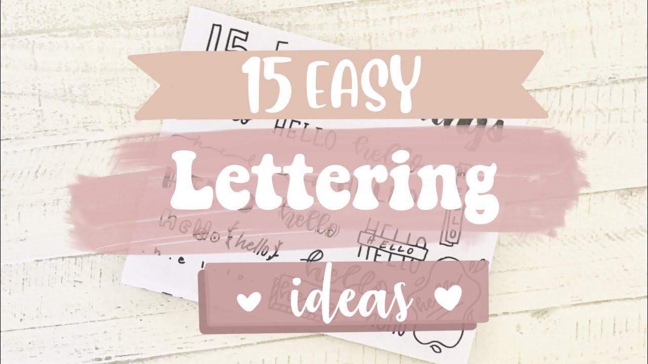 15 easy font letterings! | ways to write your titles - YouTube
