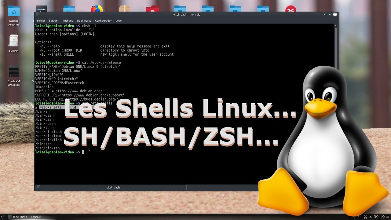 Mini tuto - Lister et changer d'interpréteur de commande Linux - YouTube