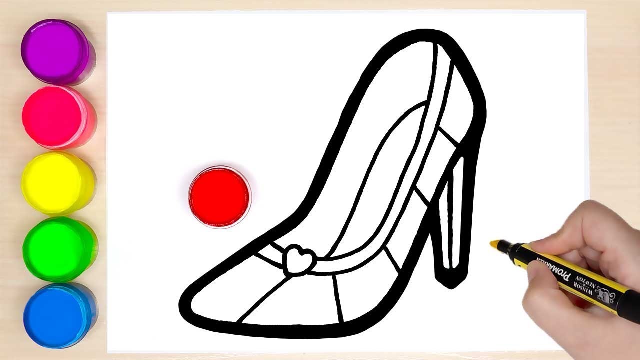 Shoes drawing, painting and colouring for kids, toodles ideas for kids ...