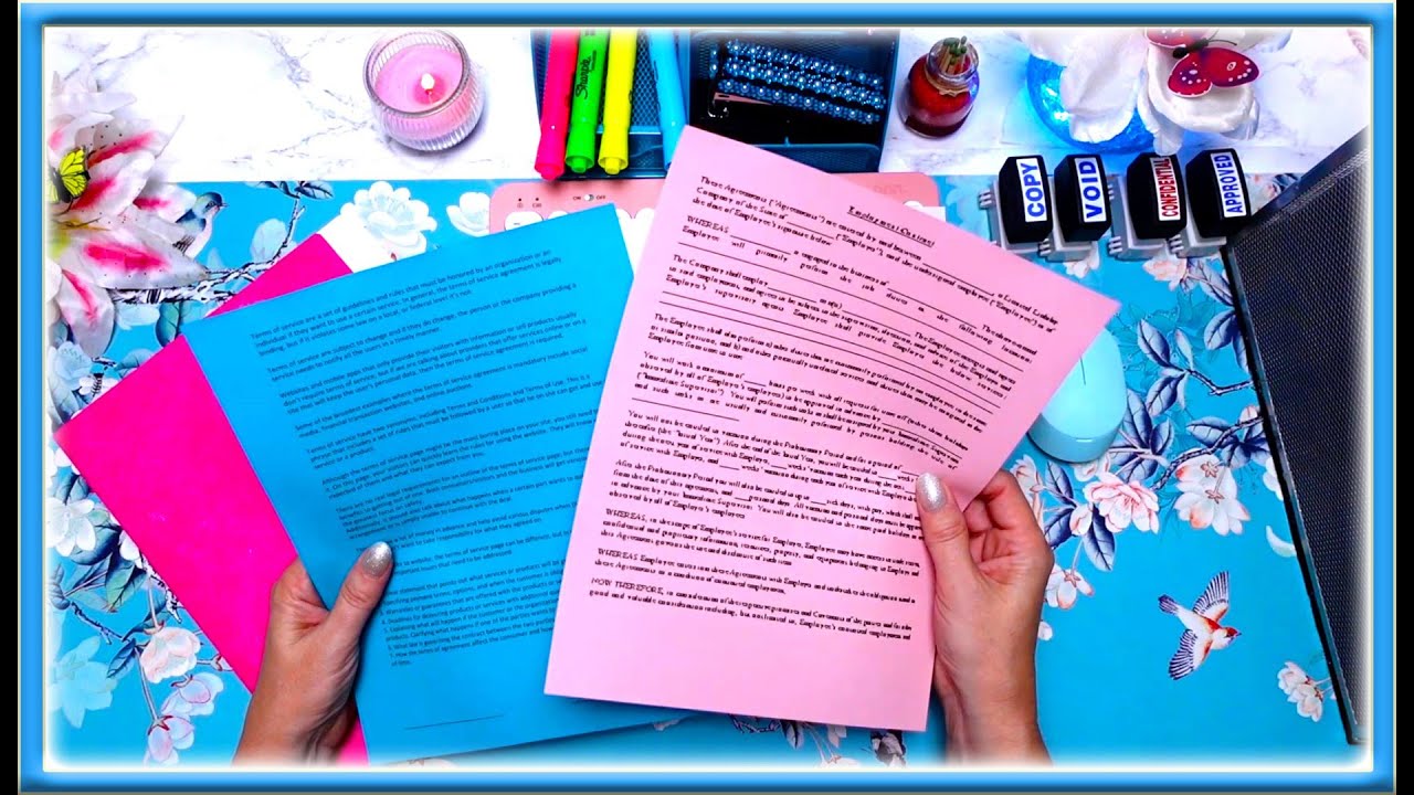 ASMR | Office Sounds | Paperwork | Writing | Stamping | Highlighting ...