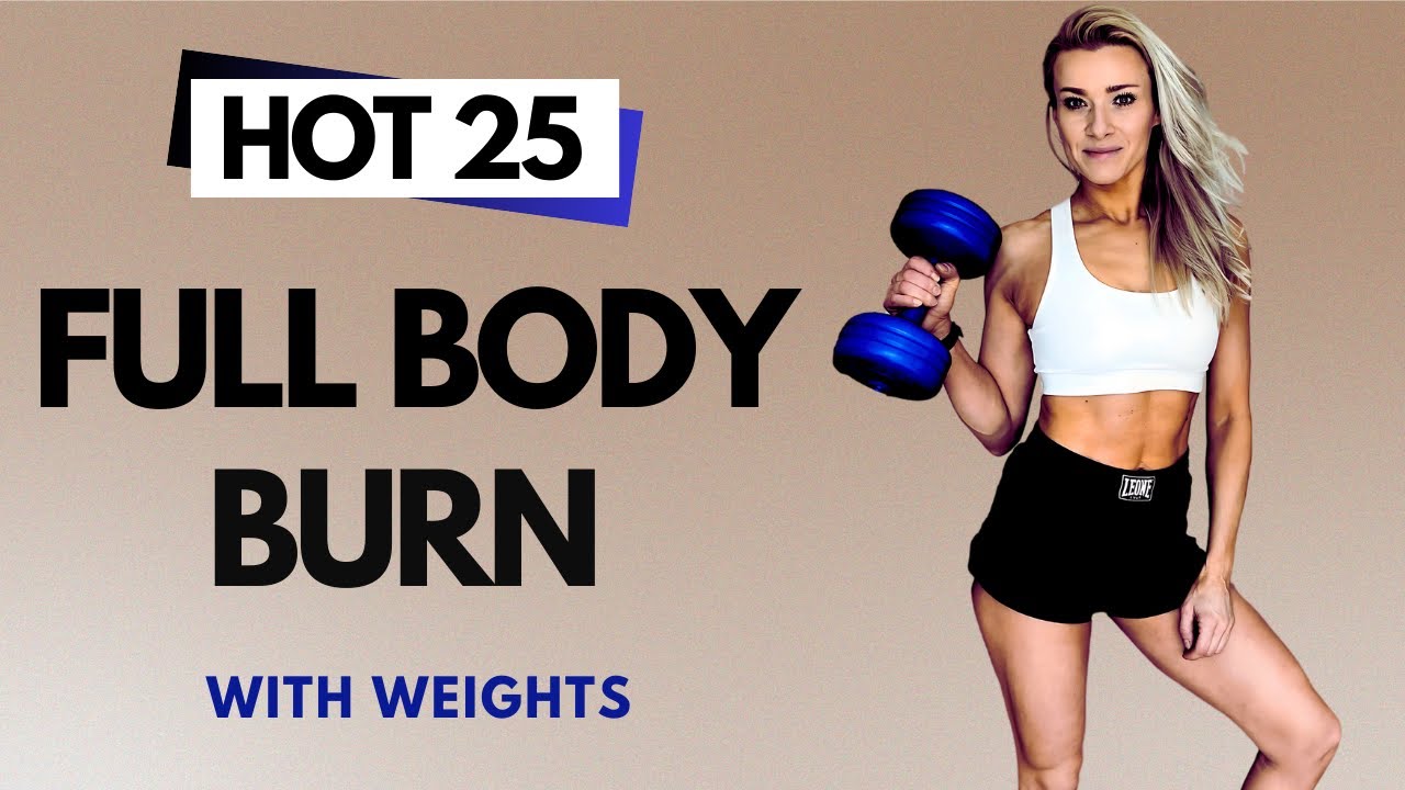 25-Min Full Body Shaping with Weights | Sculpt & Tone Workout at Home ...