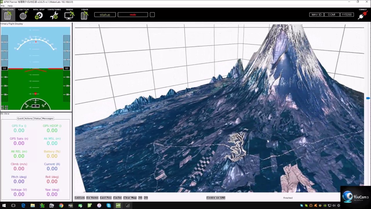 3D map in APM Planner2 - YouTube