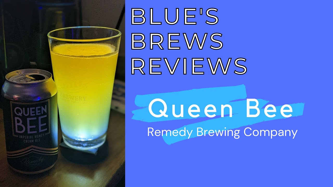 Queen Bee Imperial Honey Cream Ale - Blue's Brews Reviews - YouTube