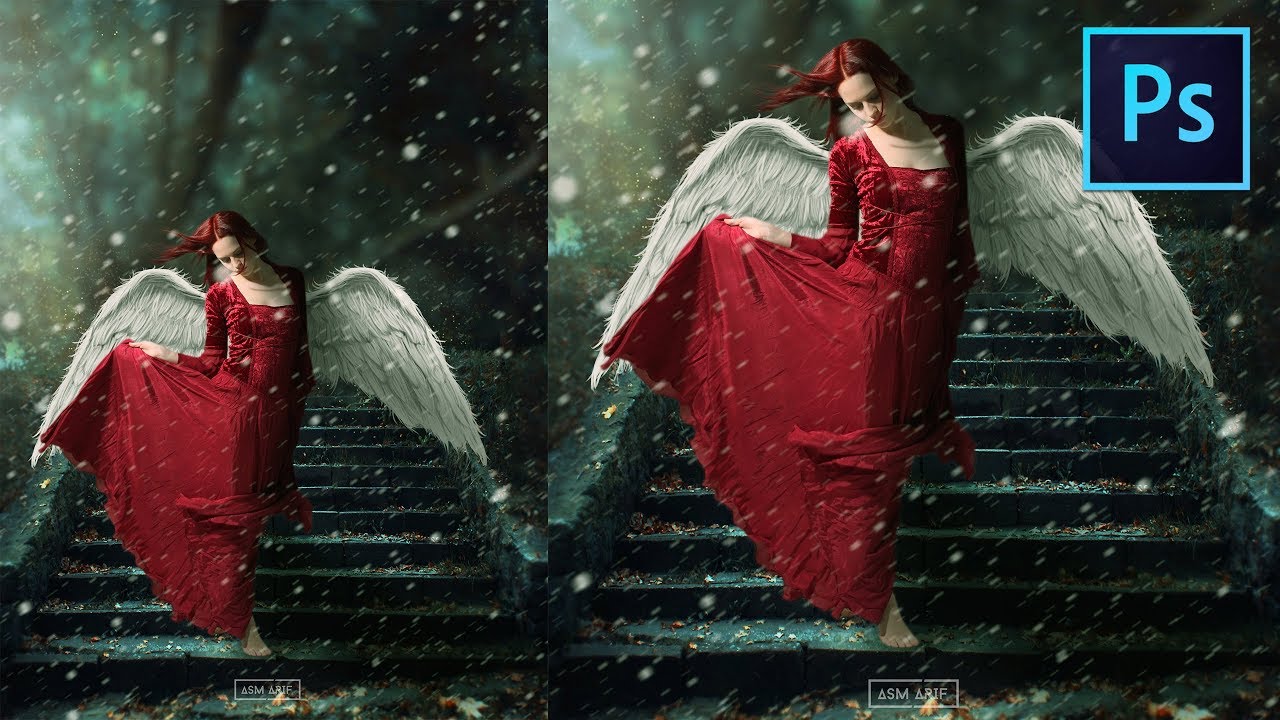 Photoshop manipulation tutorial: Fantasy Girl (Fairy) - YouTube