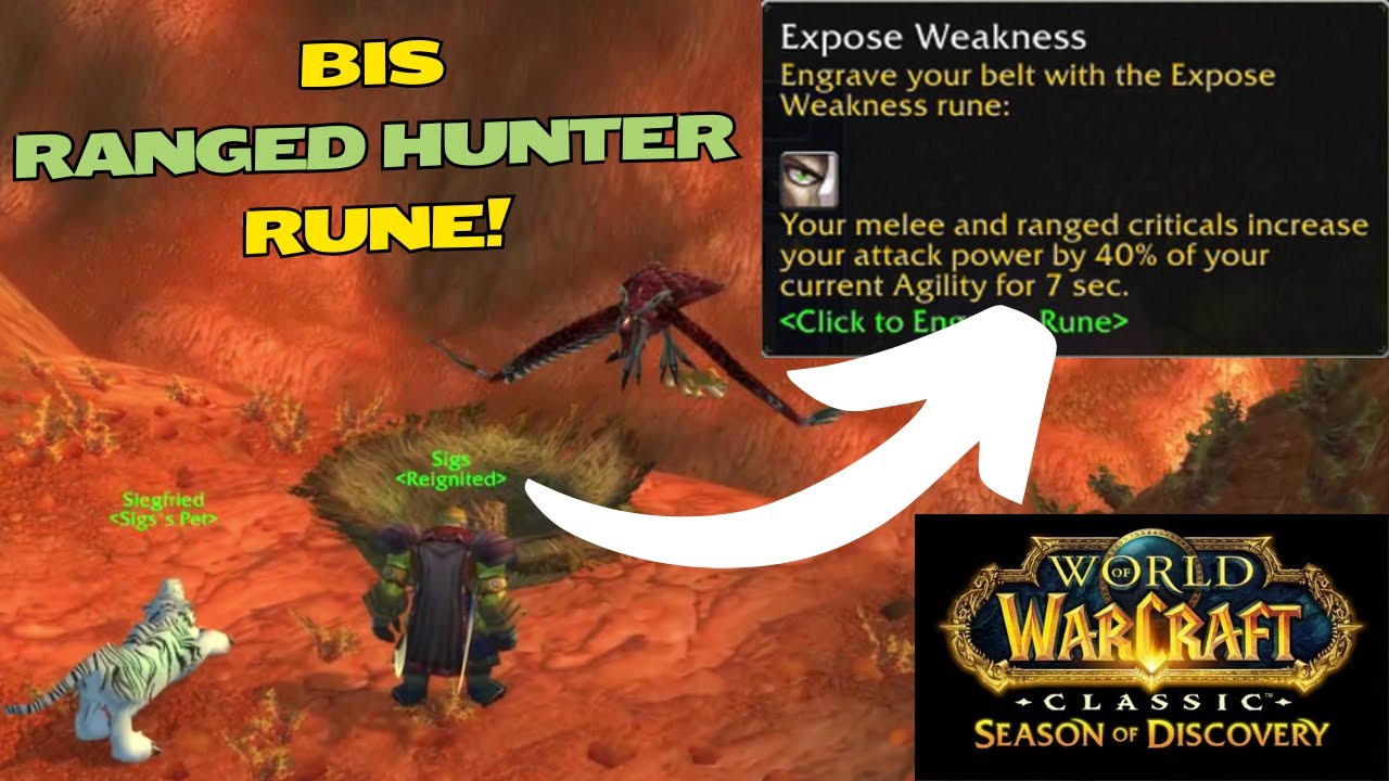 How to Get the Expose Weakness Rune for Hunters - WoW Classic Season of ...