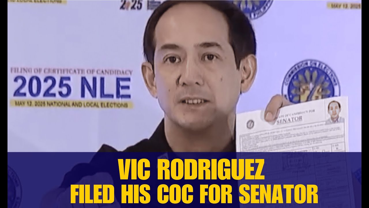 Vic Rodriguez Press Interview in Manila Hotel After Filing of COC sa ...