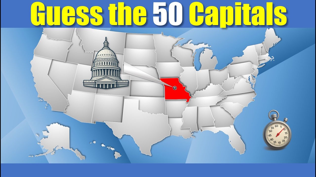 Us Geography Challenge. Can you name all 50 state capitals?! - YouTube