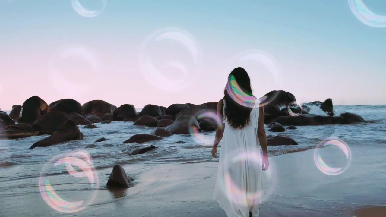 |Woman walking around to sea |##so very beautiful moment for evening ...