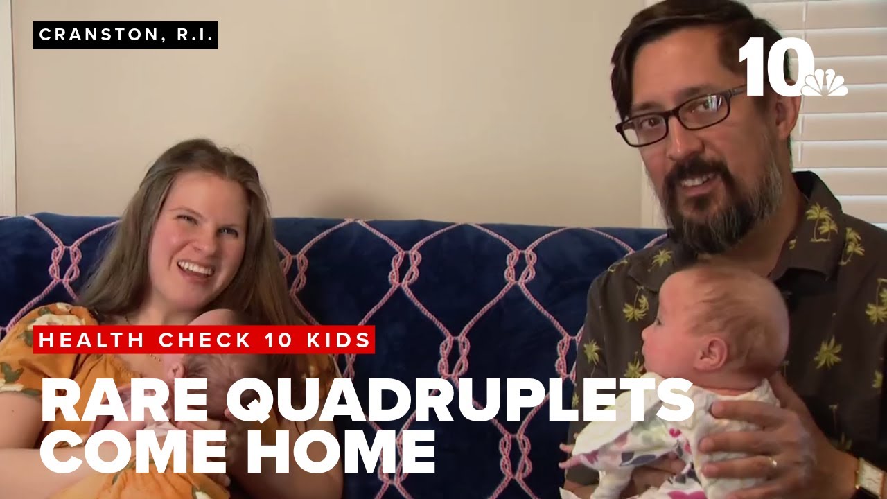 Rare set of spontaneous quadruplets back home in Rhode Island - YouTube