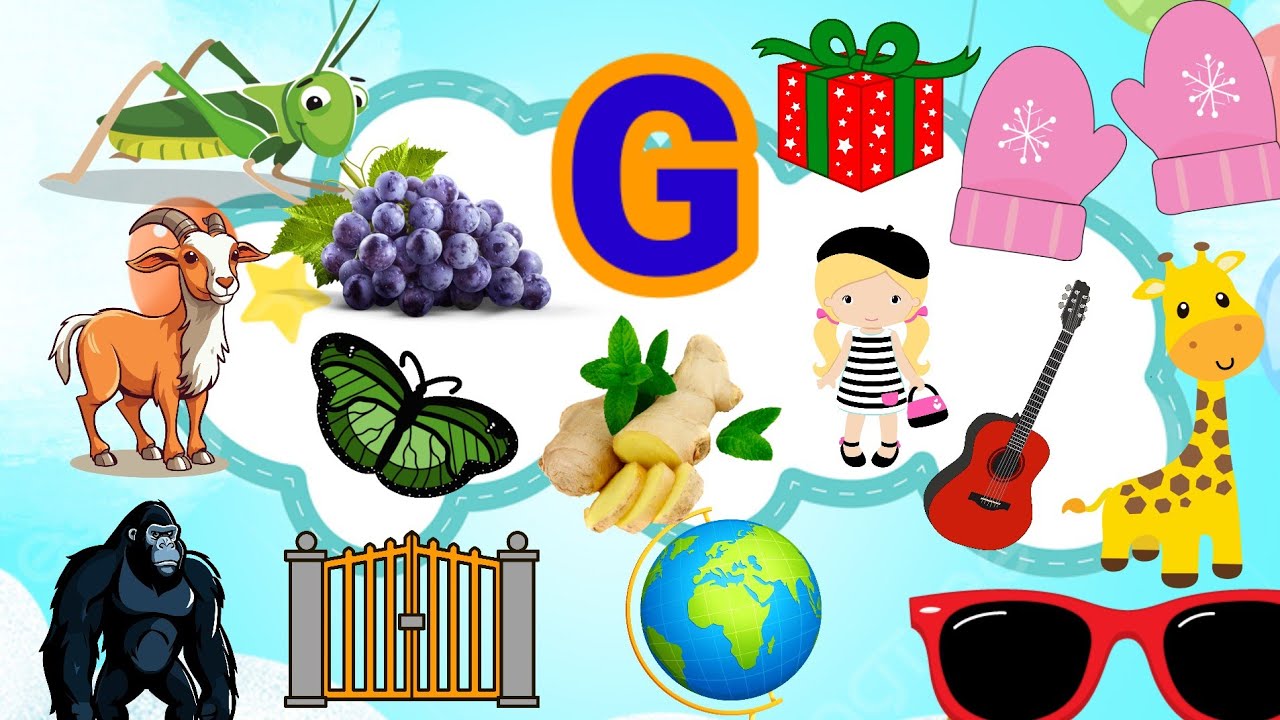 Words starting with letter G|Letter G words for kids|G Letter words|G ...