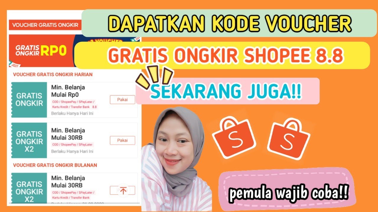TERBARU! KODE VOUCHER GRATIS ONGKIR DI SHOPEE 8.8 |CARA DAPATKAN ...