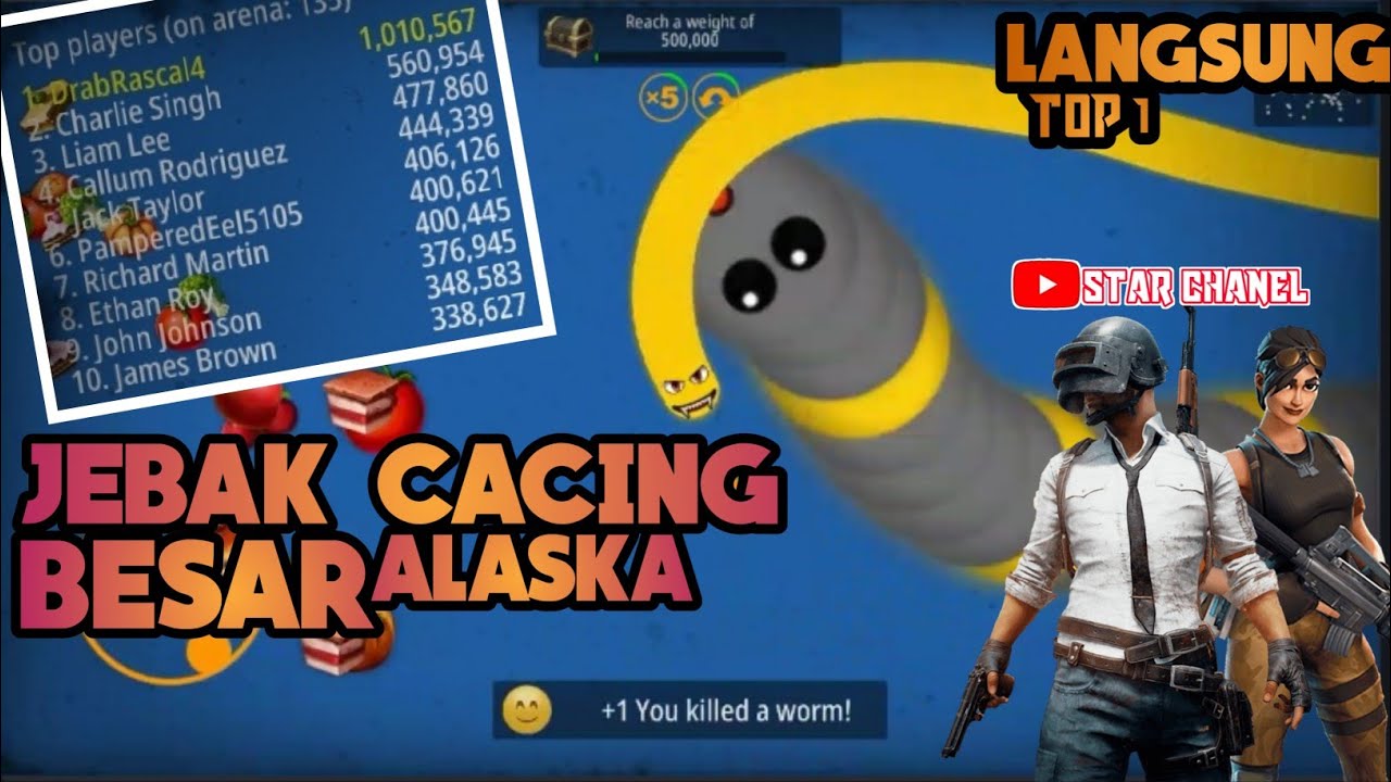 MEMBUNUH CACING BESAR ALASKA || CACING GAMING - YouTube