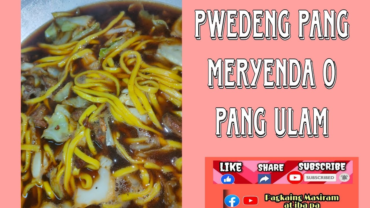 Pwede pang meryenda o pang ulam @pagkaingmasiramatibapa - YouTube