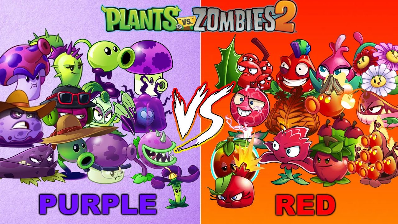 Team PURPLE vs RED Plants - Who Will Win ? PvZ 2 Team Plant Battlez ...