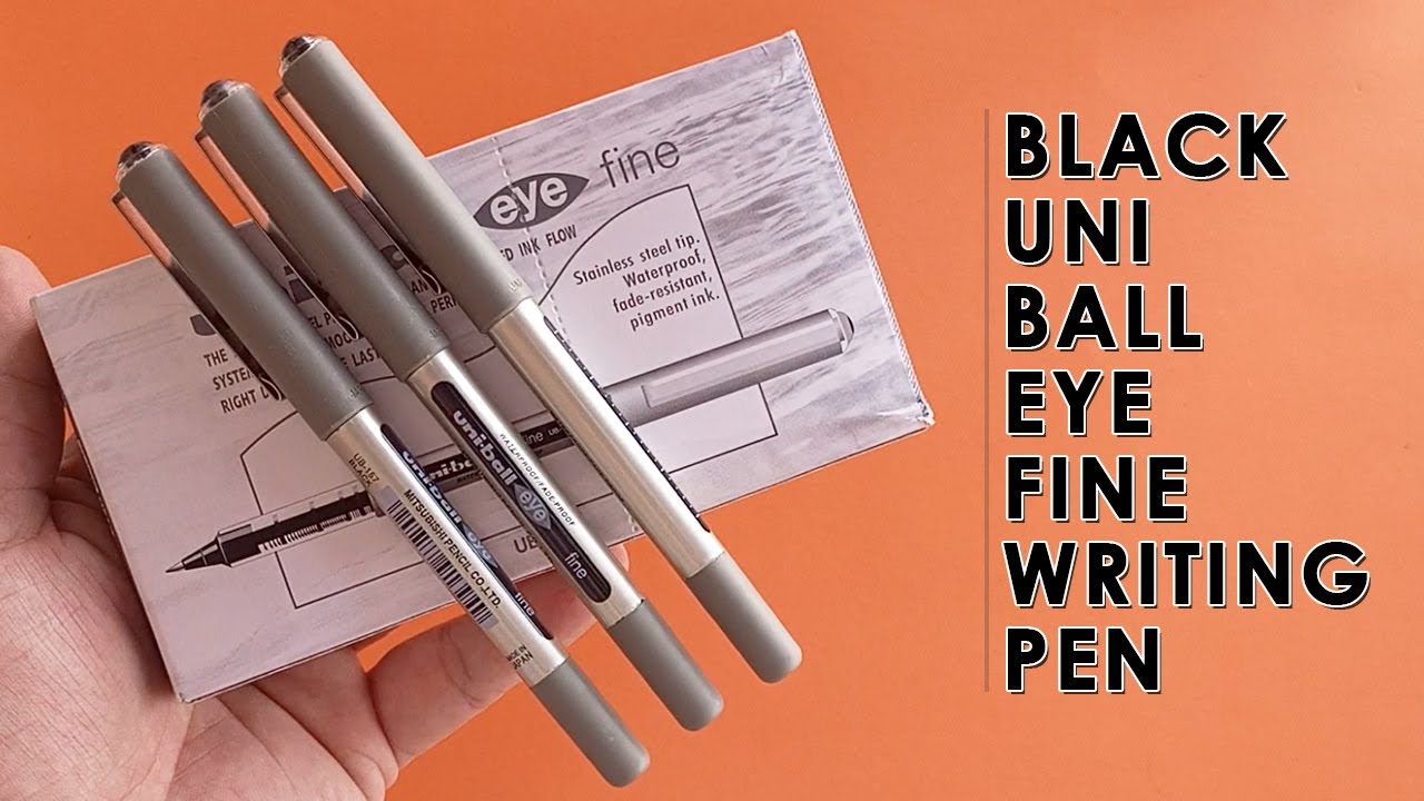 Black Uni Ball Eye Fine Roller Ball Pen 0.7mm | UB-157 Black Ink Fine ...
