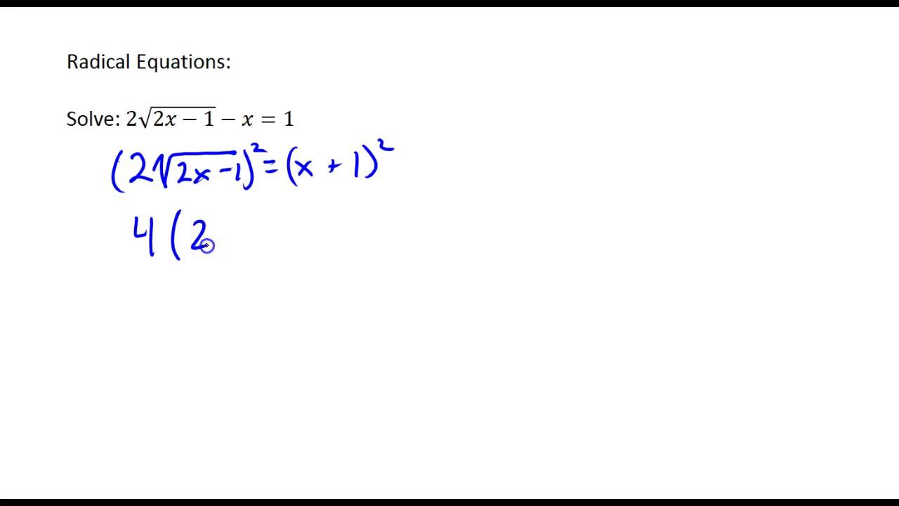 Solving Other Types Of Equations - YouTube