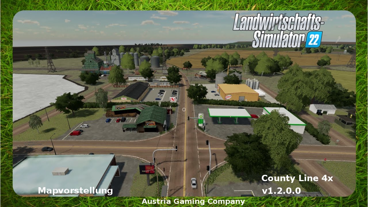LS22 Mapvorstellung ★ County Line v1.2.0.0 ★ 4-fach - YouTube