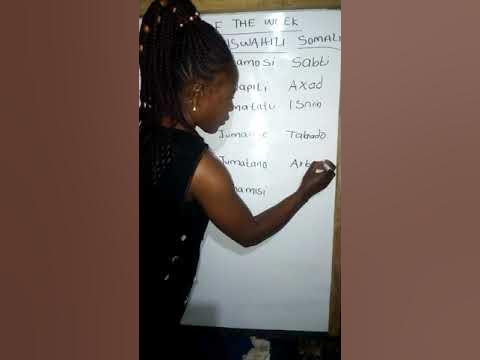 Days of the week in English Somali and swahili - YouTube
