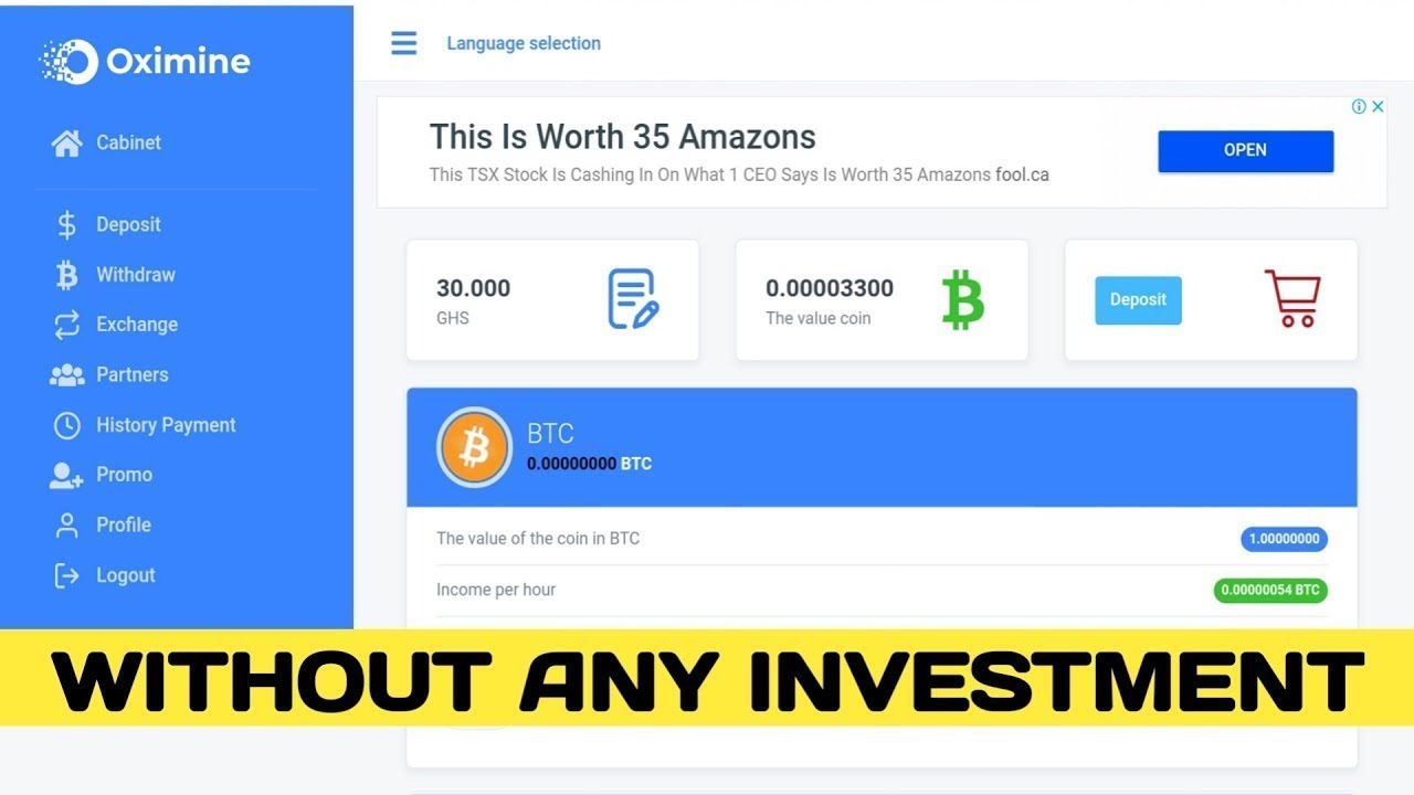 Oximine Free Cloud Mining Site - YouTube