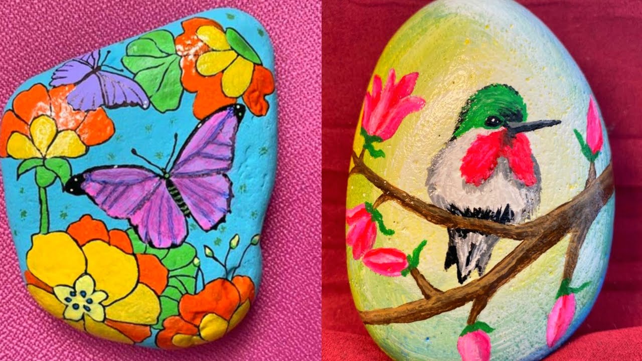 Most demanding and attractive pebble painting ideas - YouTube