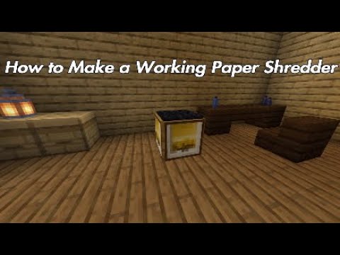 How to Make a Working Paper Shredder (Minecraft) - YouTube