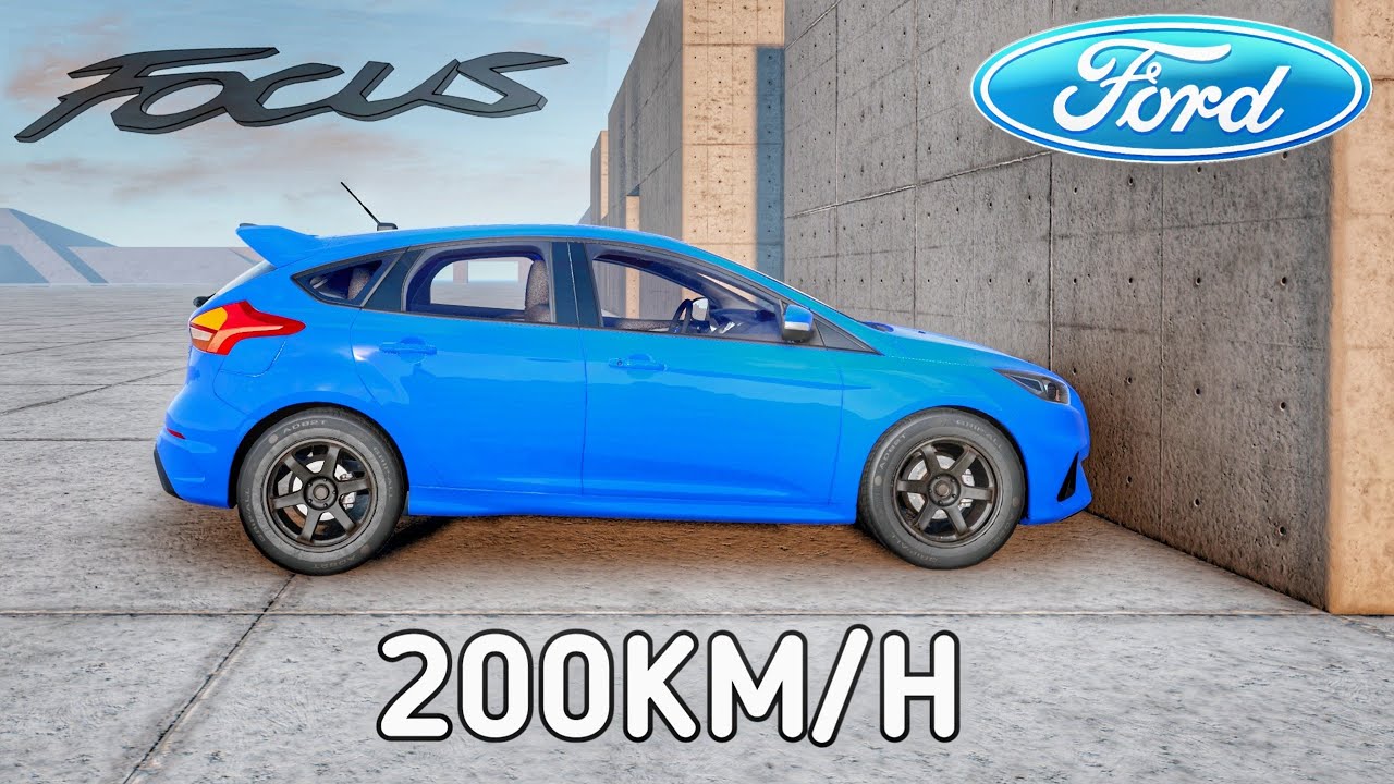 Ford Focus vs Wall 200KM/H - Crash Test - YouTube