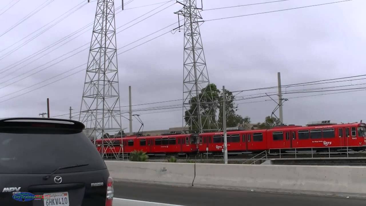 San Diego Siemens–Duewag U2 Trolley From The Freeway (I-5) - YouTube