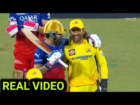 Virat Kohli Hug Ms Dhoni Mahirat Moment In Rcb Vs Csk Live Match In ...