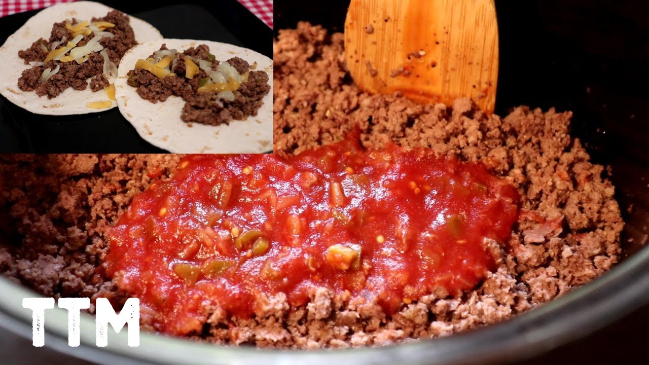 Slow Cooker Salsa Ground Beef ~ Easy Cooking - YouTube