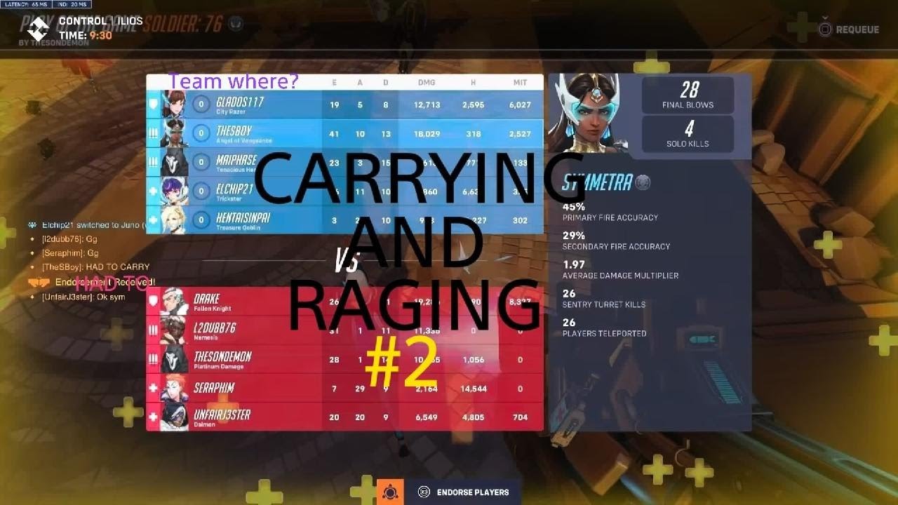 CARRYING AND RAGING #2 - OVERWATCH 2 - YouTube